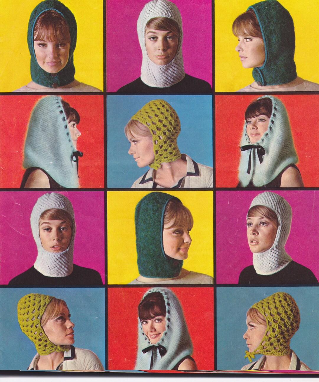 Women's Groovy Hoods for Winter. Four Beatnik Designs - Swinging ...