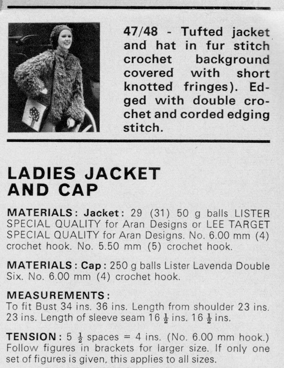 Woman's Shaggy Jacket. Fabulous Woolly, Boho Fringe Jacket and Hat ...