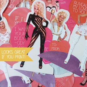 Rupaul's Drag Race Valentine's Cards Set With 5 - Etsy