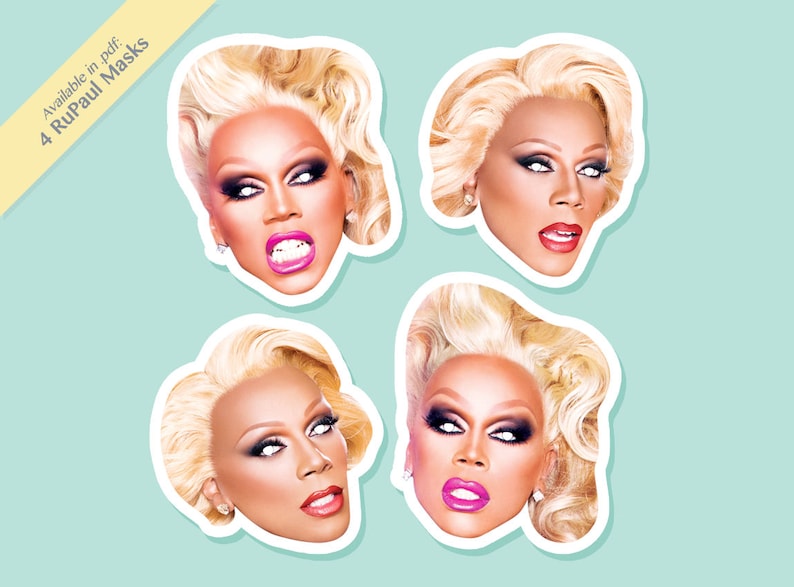 Rupaul's Drag Race Photo Booth Props Set With 4 Rupaul - Etsy