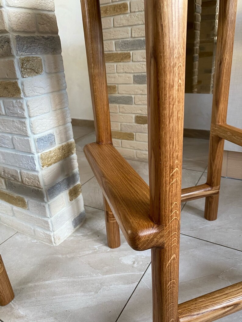 Unique Wood Bar Stools Handmade Counter Stools Farmhouse | Etsy