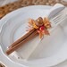10 Napkin Rings Set, Acorns Fall Wedding Decor, Fall Leaves Place ...