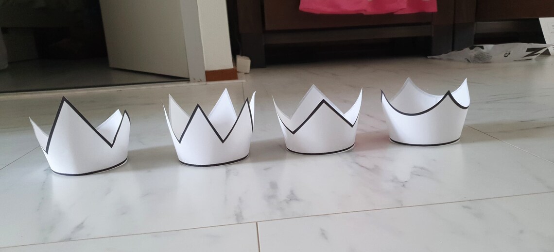 A4 DIY Printable Crown Templates to Make Foam Crowns - Etsy Canada