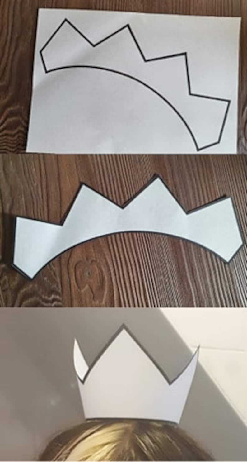 A4 DIY Printable Crown Templates to Make Foam Crowns - Etsy