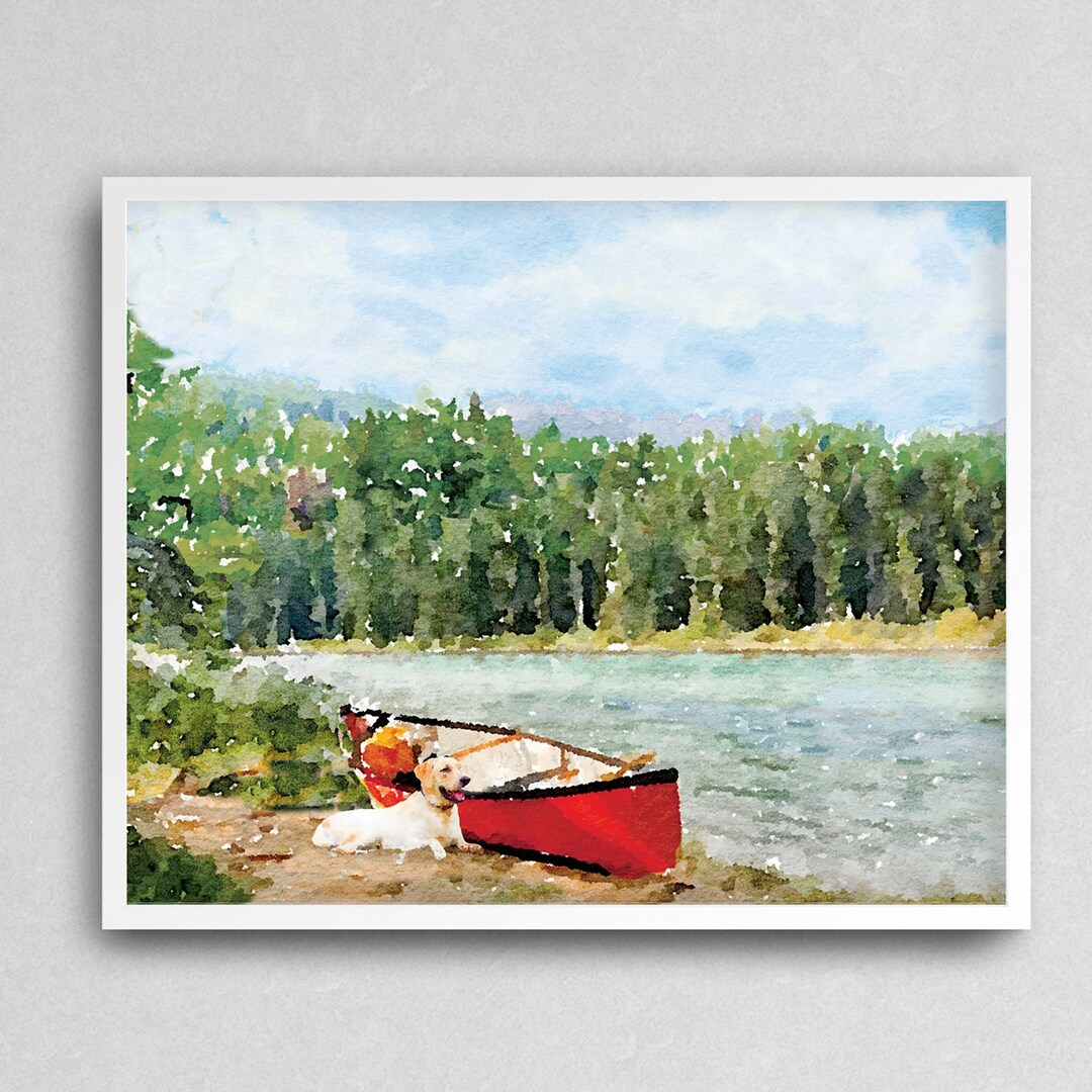 Lake Life Lake House Decor Canoe Labrador Labrador - Etsy