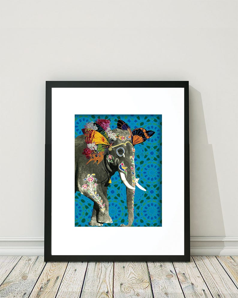 Elephant Artwork Elephant Art Print Elephant Prints - Etsy