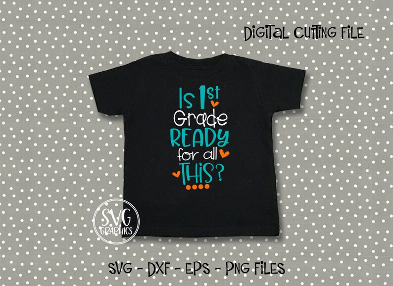 2 designs svgdxf digital cutting file-309-Is 1st grade | Etsy