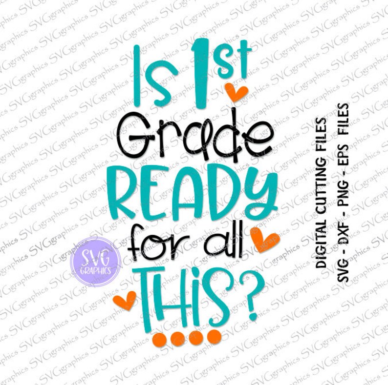 2 designs svgdxf digital cutting file-309-Is 1st grade | Etsy