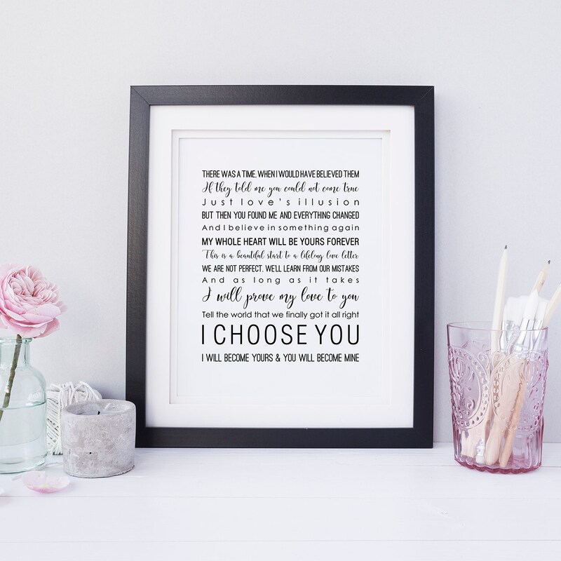 Song Lyrics Print - Etsy Australia