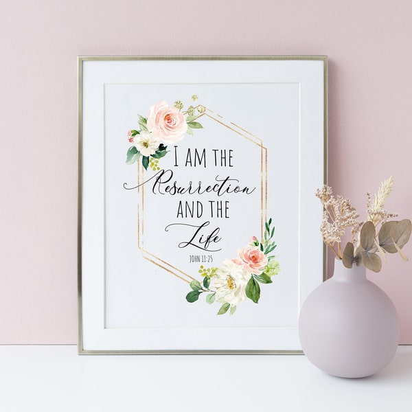 I Am the Resurrection Sign - Etsy