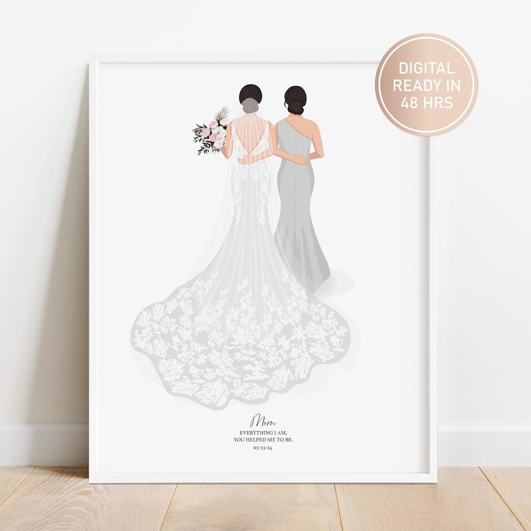 Custom Mother of the Bride Print, Mom Wedding Gift, Family Wedding ...