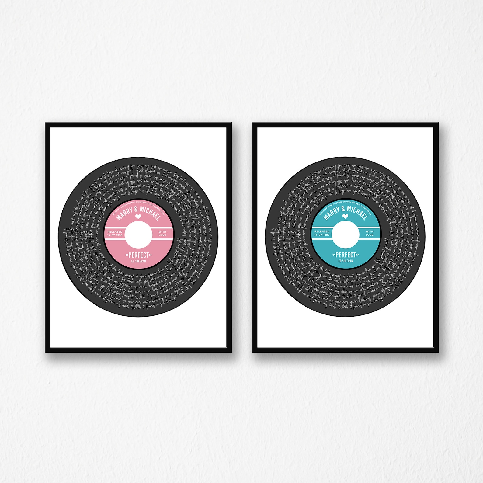 Personalized Song Record Print Custom Vinyl Lyrics Favorite | Etsy