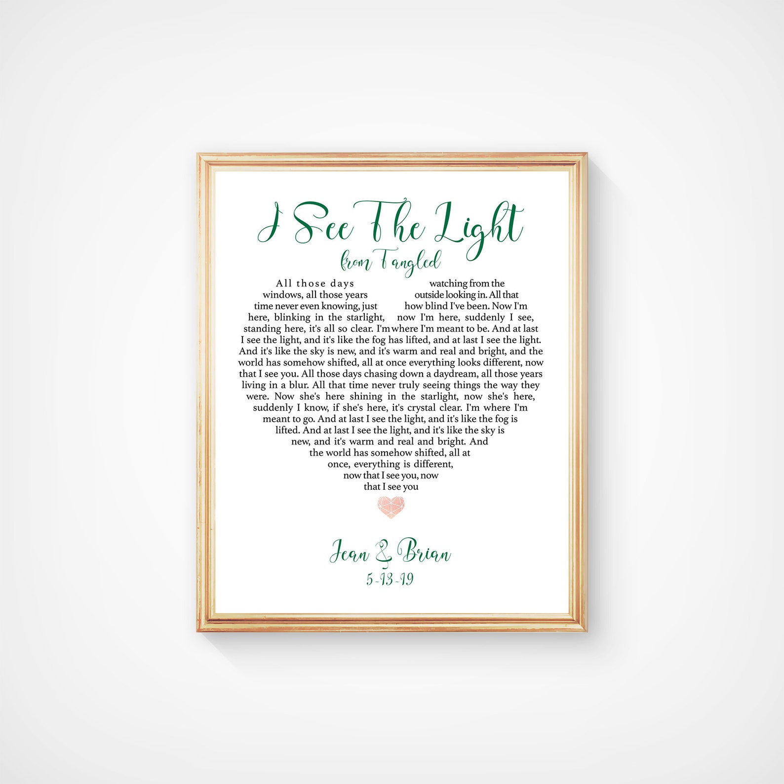 Custom Song Lyrics Print, Heart Shaped Lyrics, First Dance Lyrics ...
