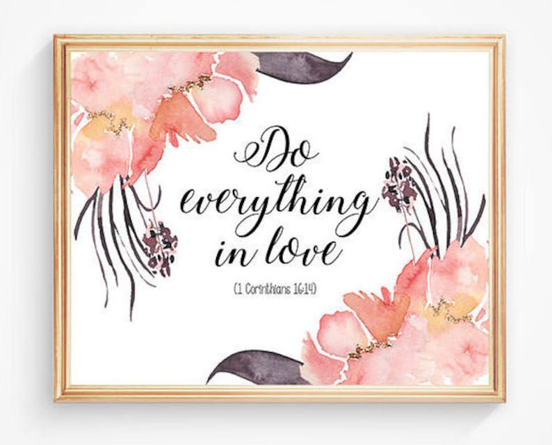 Do Everything in Love 1 Corinthians 16 14 Bible Verse | Etsy