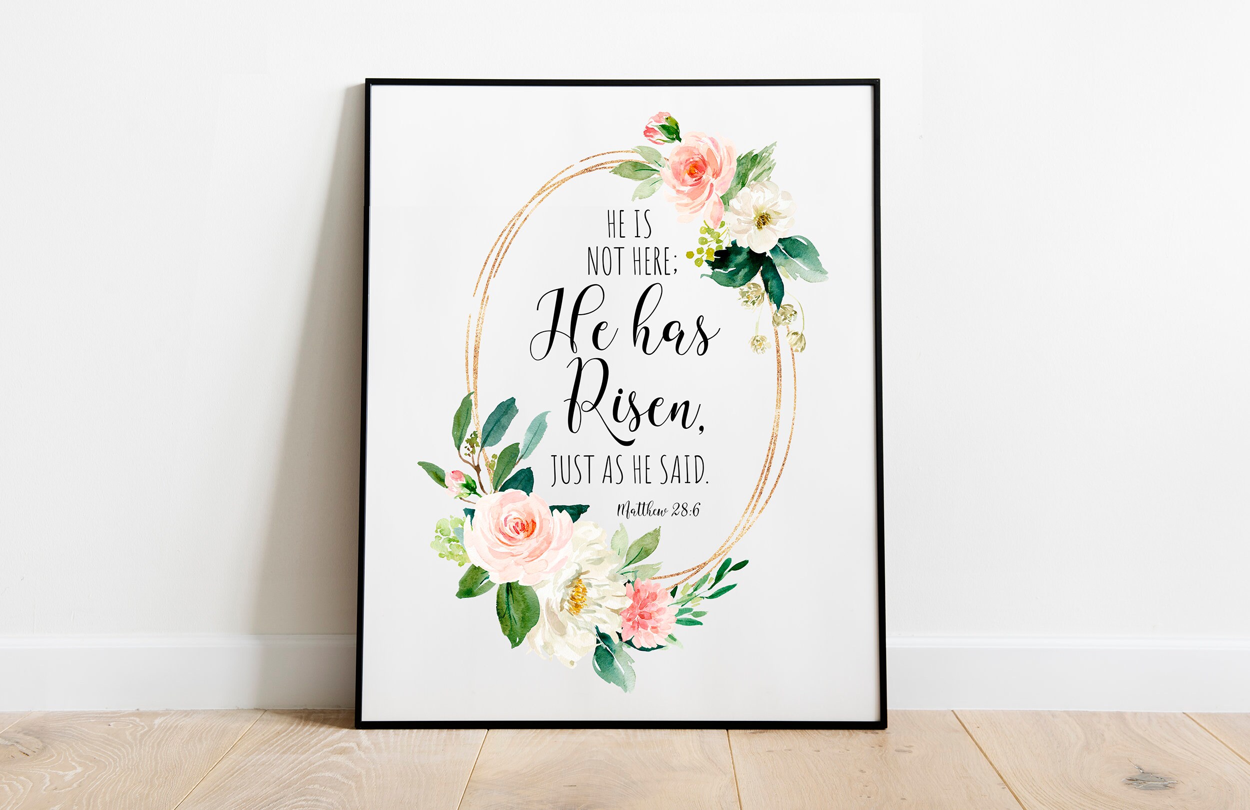 He Has Risen Sign Matthew 28:6 Easter Sign Decor Easter - Etsy