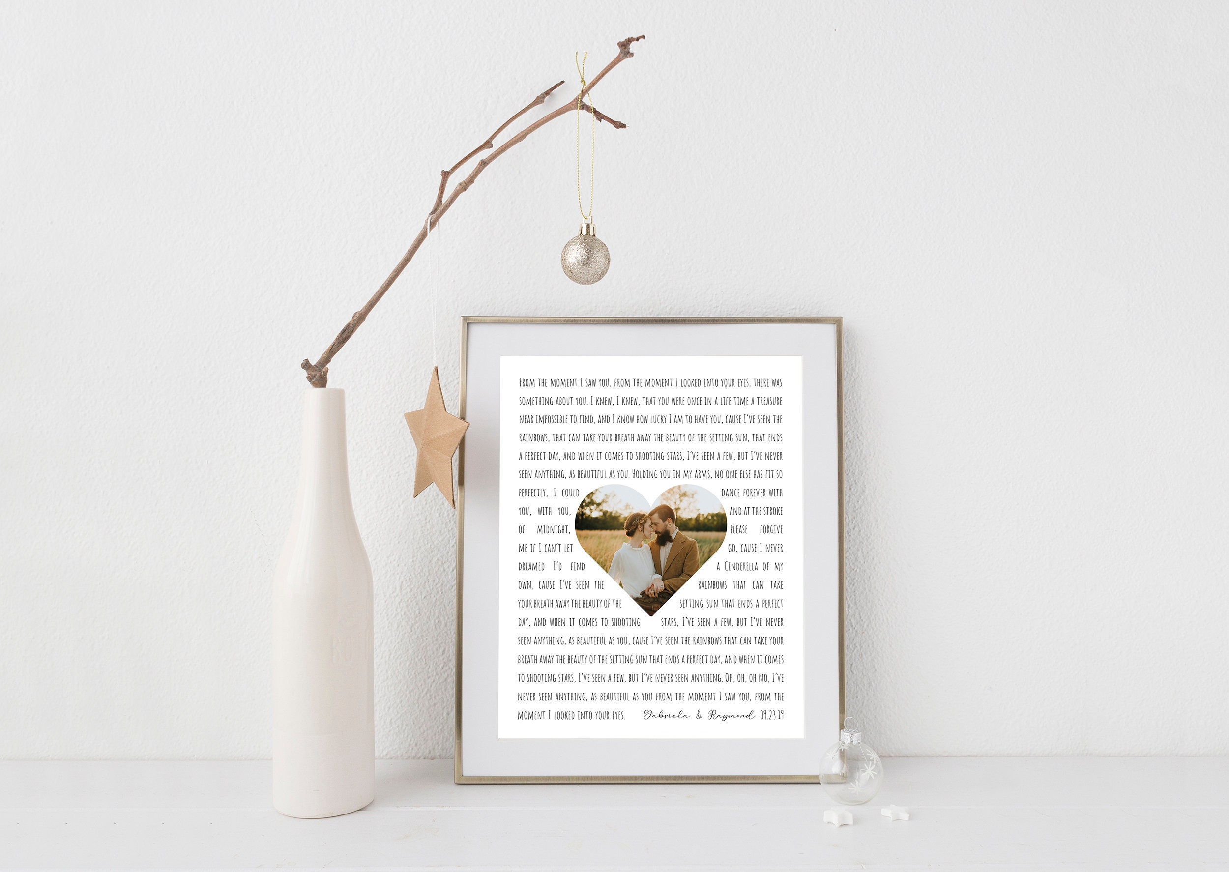 Personalized Gift Song Lyrics Print Custom Wedding Gift | Etsy