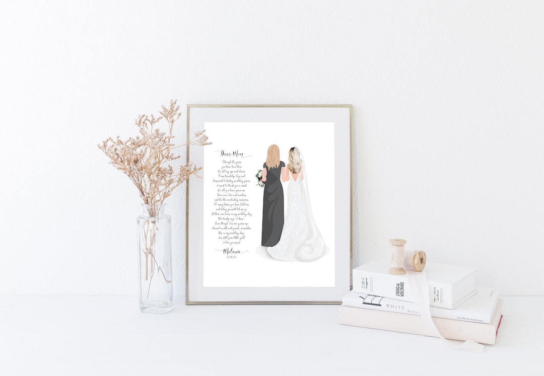 Custom Mother of the Bride Print Wedding Gift for Mom Family - Etsy