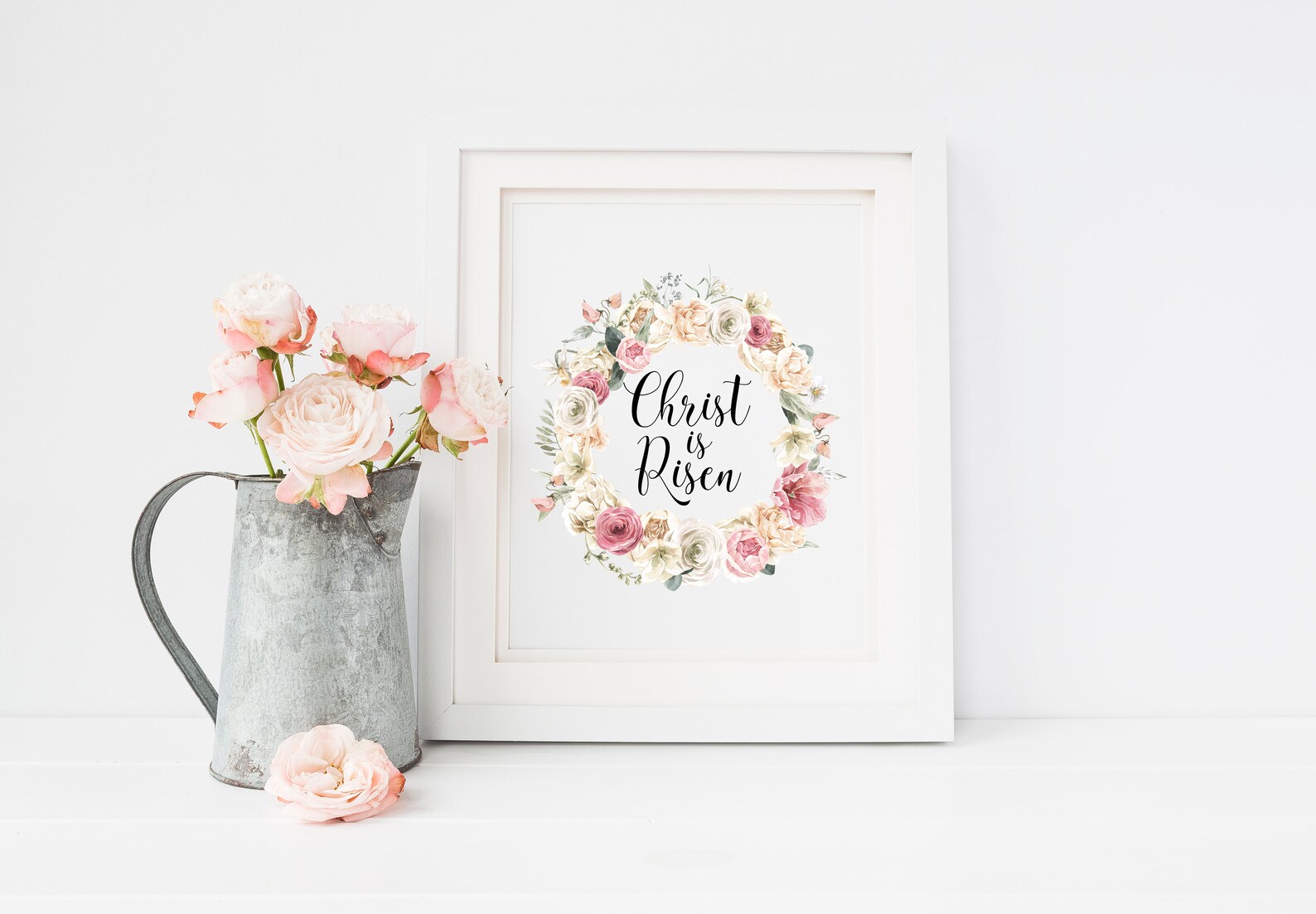 Christ is Risen Print Easter Wall Decor Bible Verse Wall - Etsy