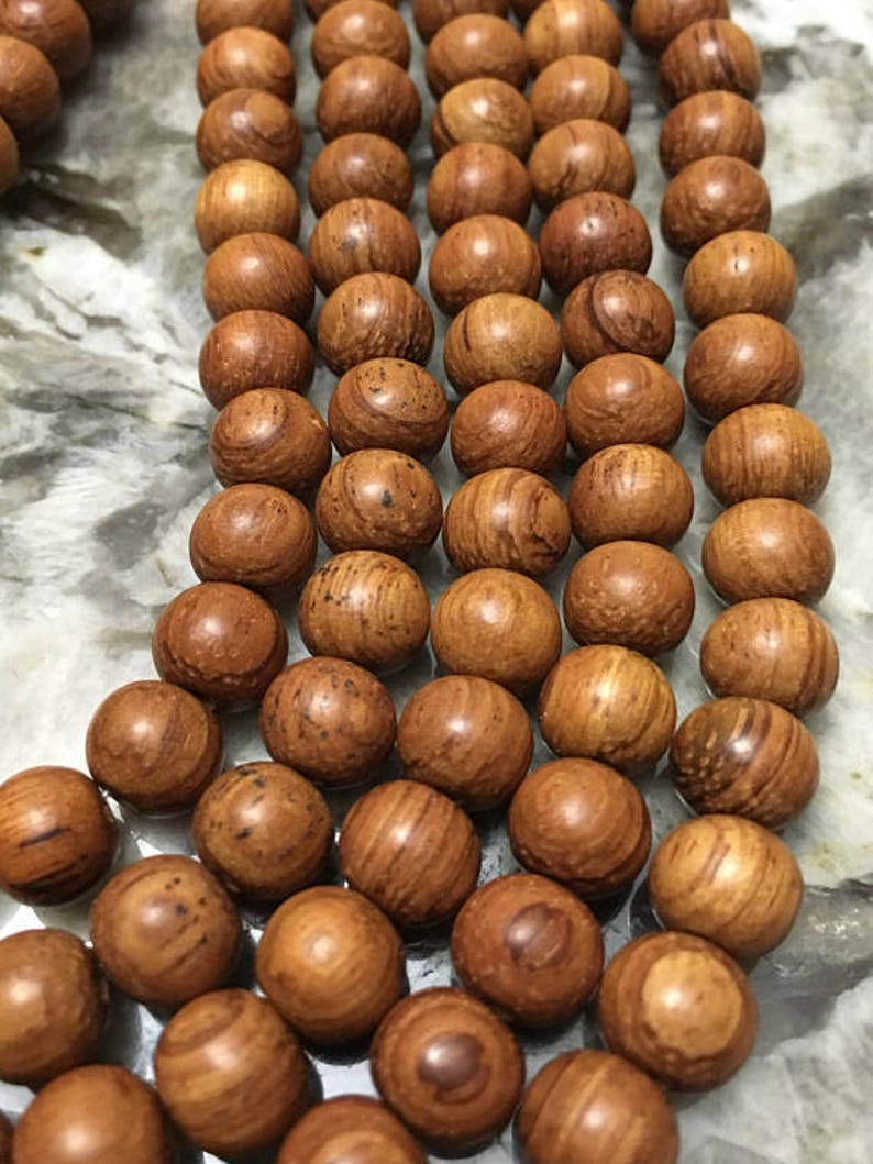 Bayong Wood Beads, 6mm, Natural Wood Beads, Mala Necklace Beads, 16 ...