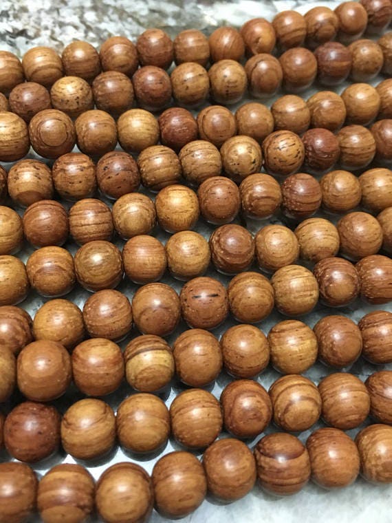 Bayong Wood Beads, 6mm, Natural Wood Beads, Mala Necklace Beads, 16 ...