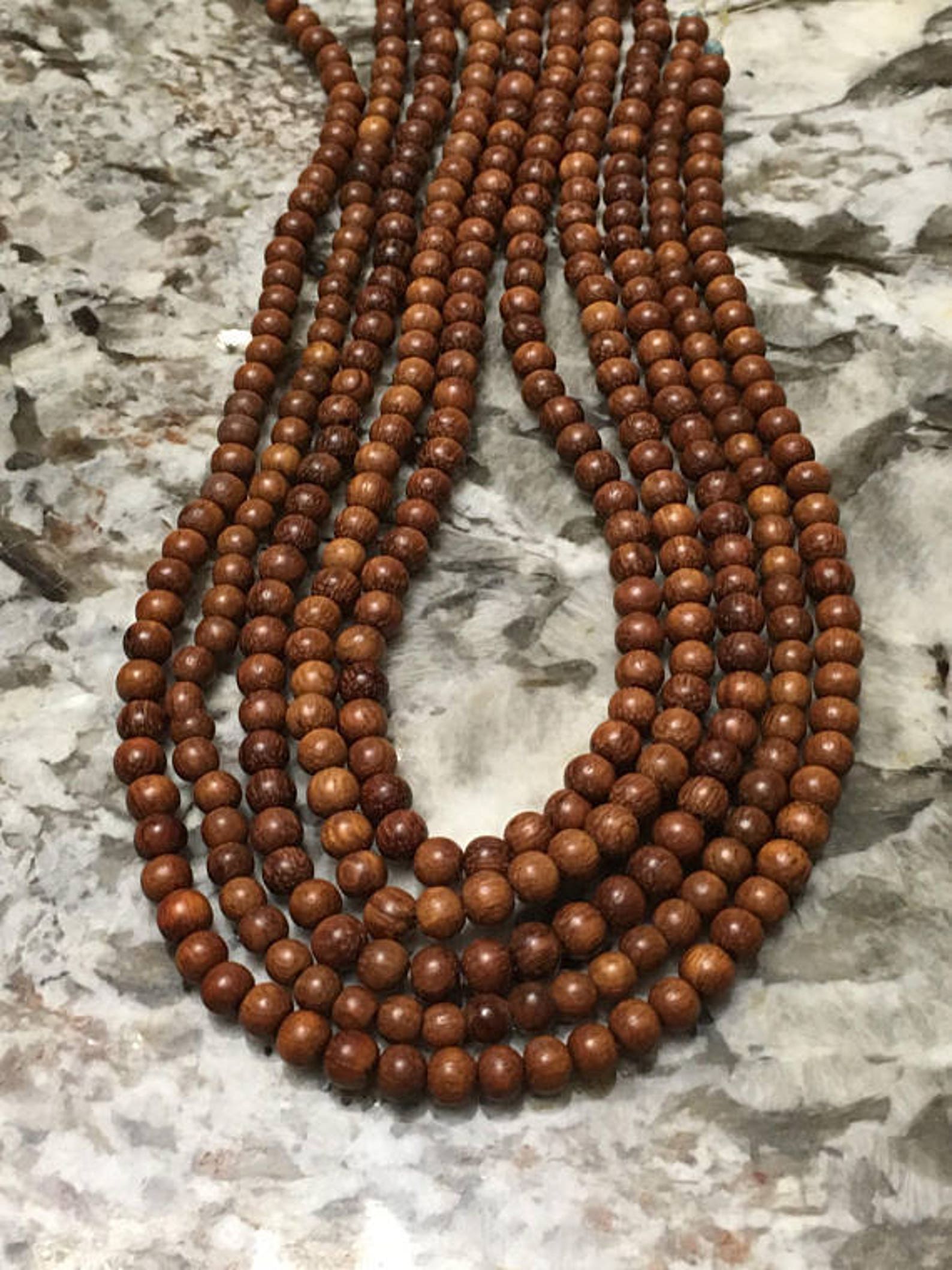 Bayong Wood Beads8mm Natural Wood Beads Mala Necklace Beads | Etsy
