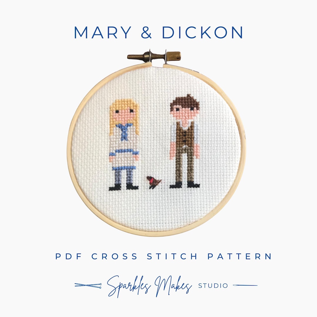 Mary & Dickon Secret Garden Inspired Cross Stitch Pattern PDF - Etsy