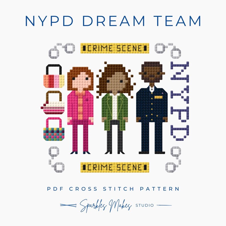 NYPD Dream Team Elsbeth Inspired Cross Stitch Pattern PDF - Etsy