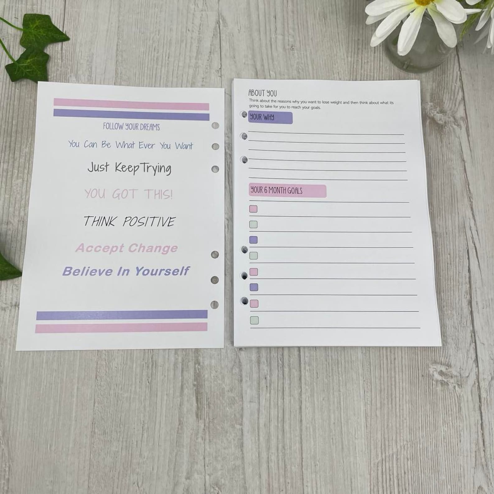 Printable Optavia 5-1 Food Diary: Weight Loss Tracker (a5/half Letter ...