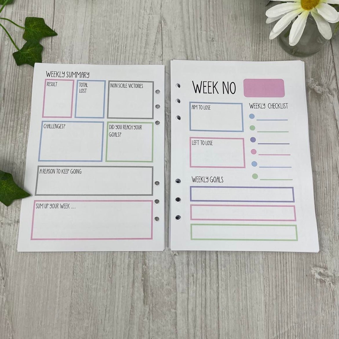 Printable Optavia 5-1 Food Diary: Weight Loss Tracker (a5/half Letter ...