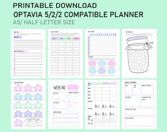 Printable Optavia 5-1 Food Diary / Weight Loss Journal / Digital ...
