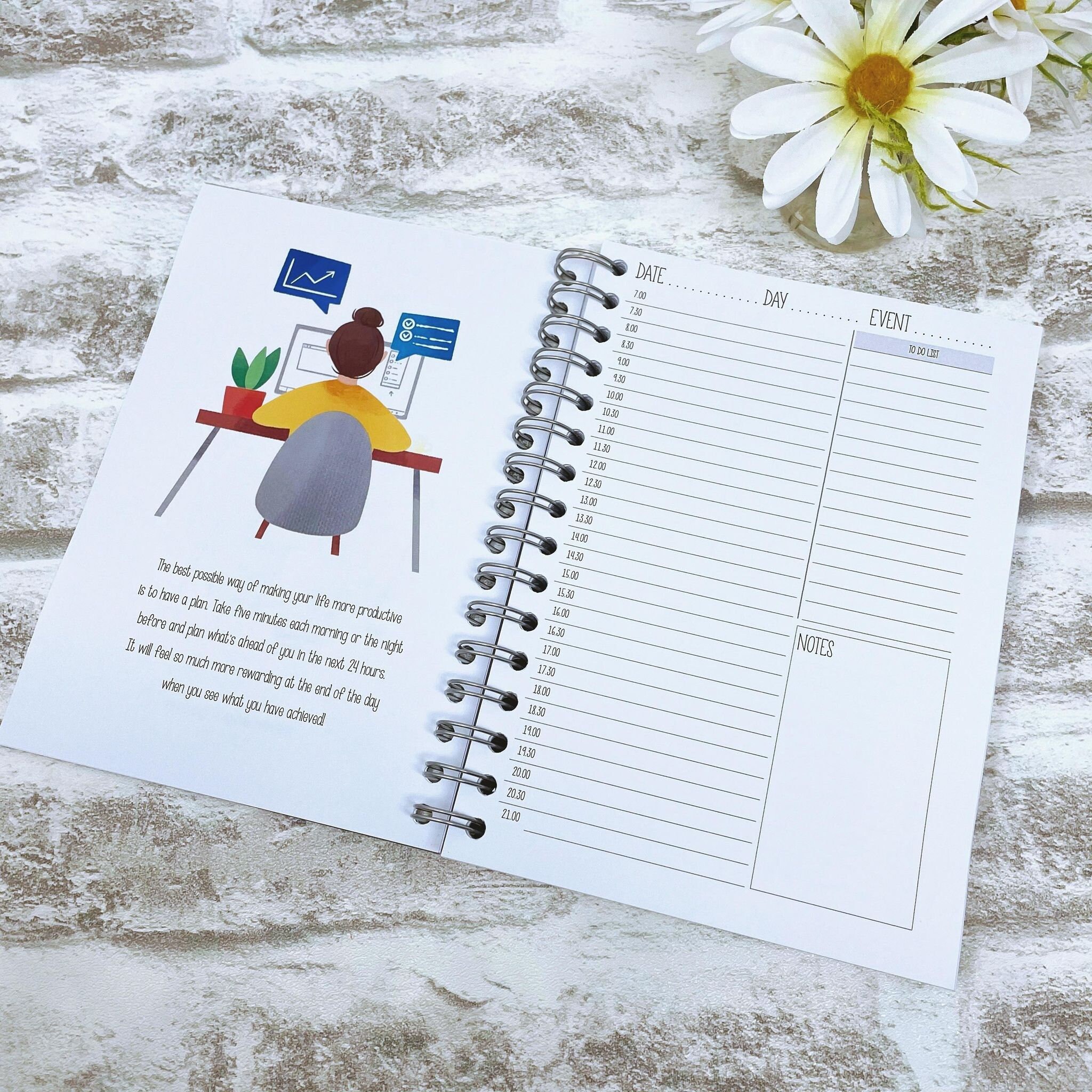 A5 Daily Schedule Planner Notebook With To Do Lists & Space | Etsy