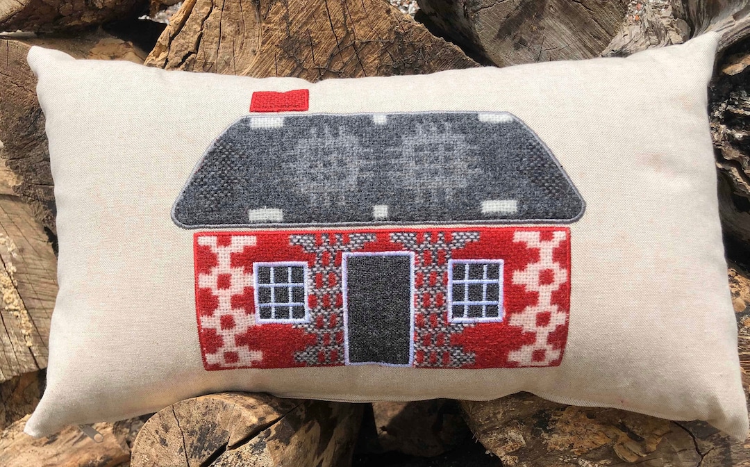 Welsh Collection - Welsh Cottage Cushion Using Melin Teifi Welsh Wool ...