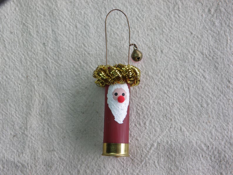 Shotgun shell Santa ornament | Etsy