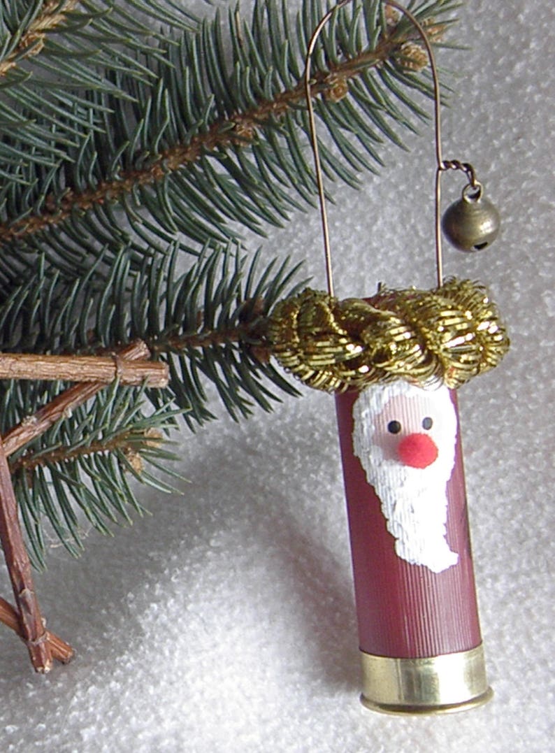 Shotgun shell Santa ornament | Etsy