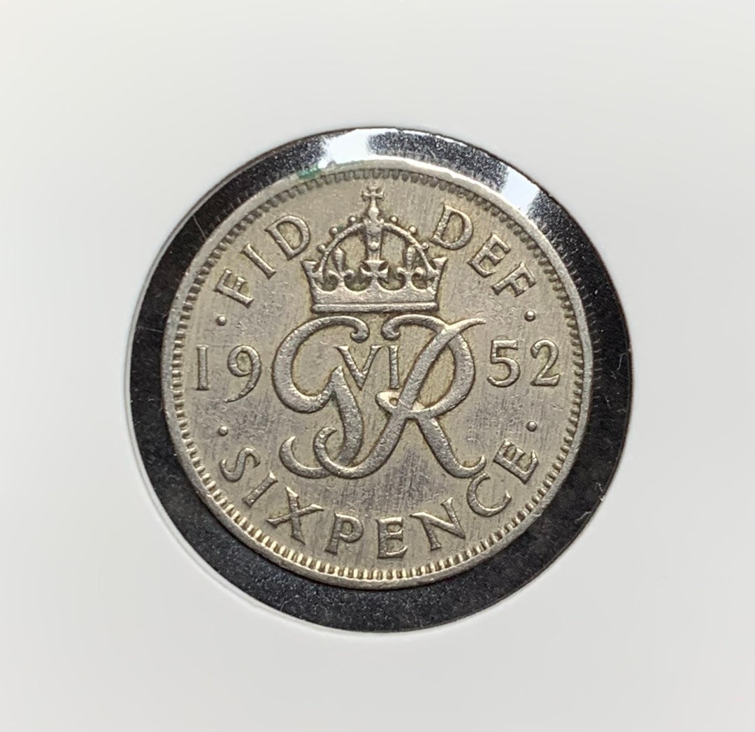 RARE 1952 British Sixpence - Etsy