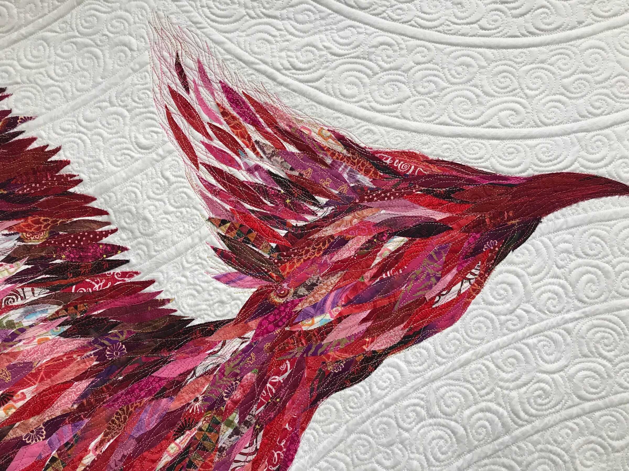 Art Quilt of Firebird - Etsy
