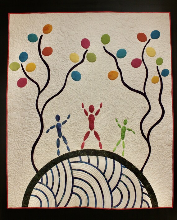 Colorful and Playful Art Quilt - Etsy