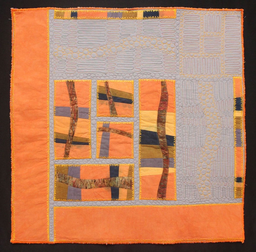 Deconstructed Log Cabin Art Quilt by Becky Grover - Etsy