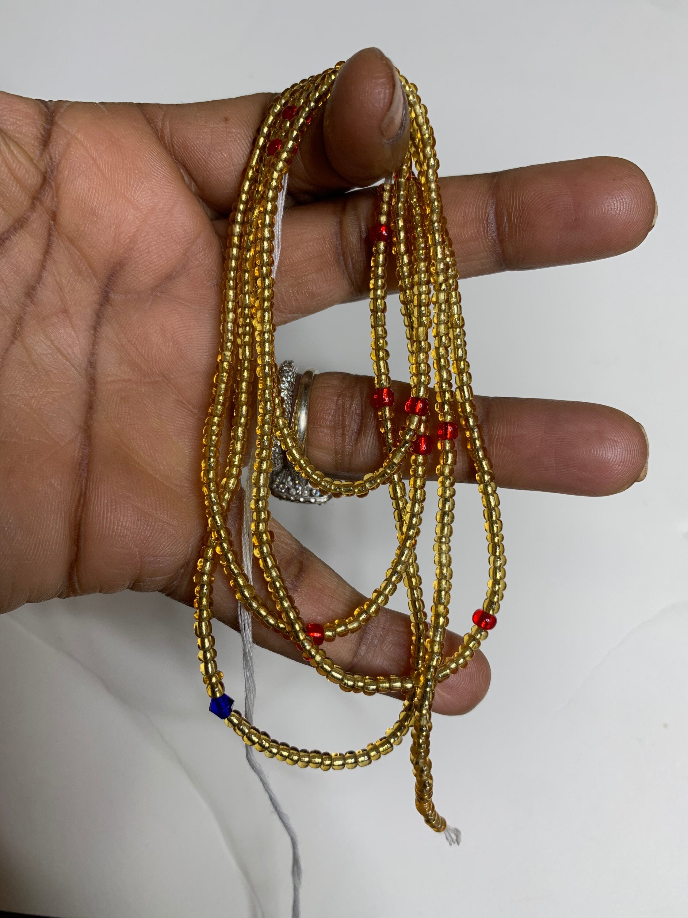 Gold waist beads 50 inches you adjust to your own waist line | Etsy