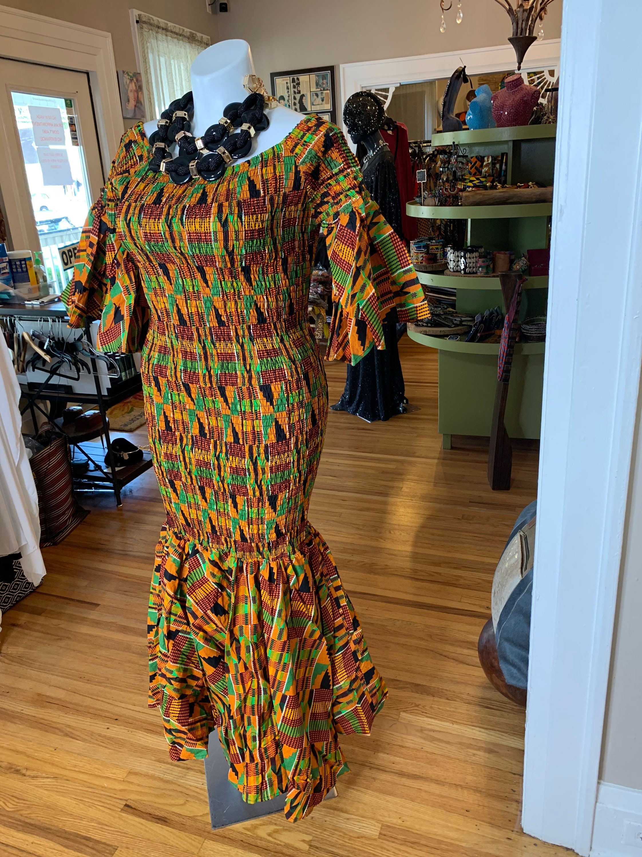 Kente Mermaid Dress One Size Fits up to Size 18 | Etsy