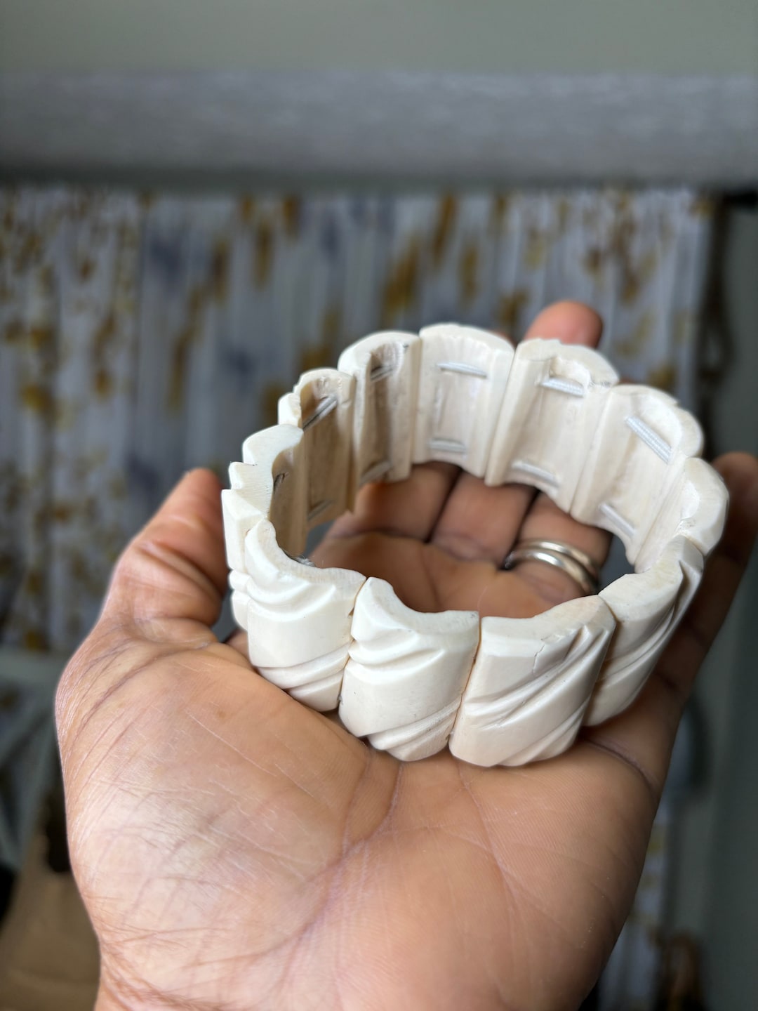 Carved Bone Bracelet - Etsy