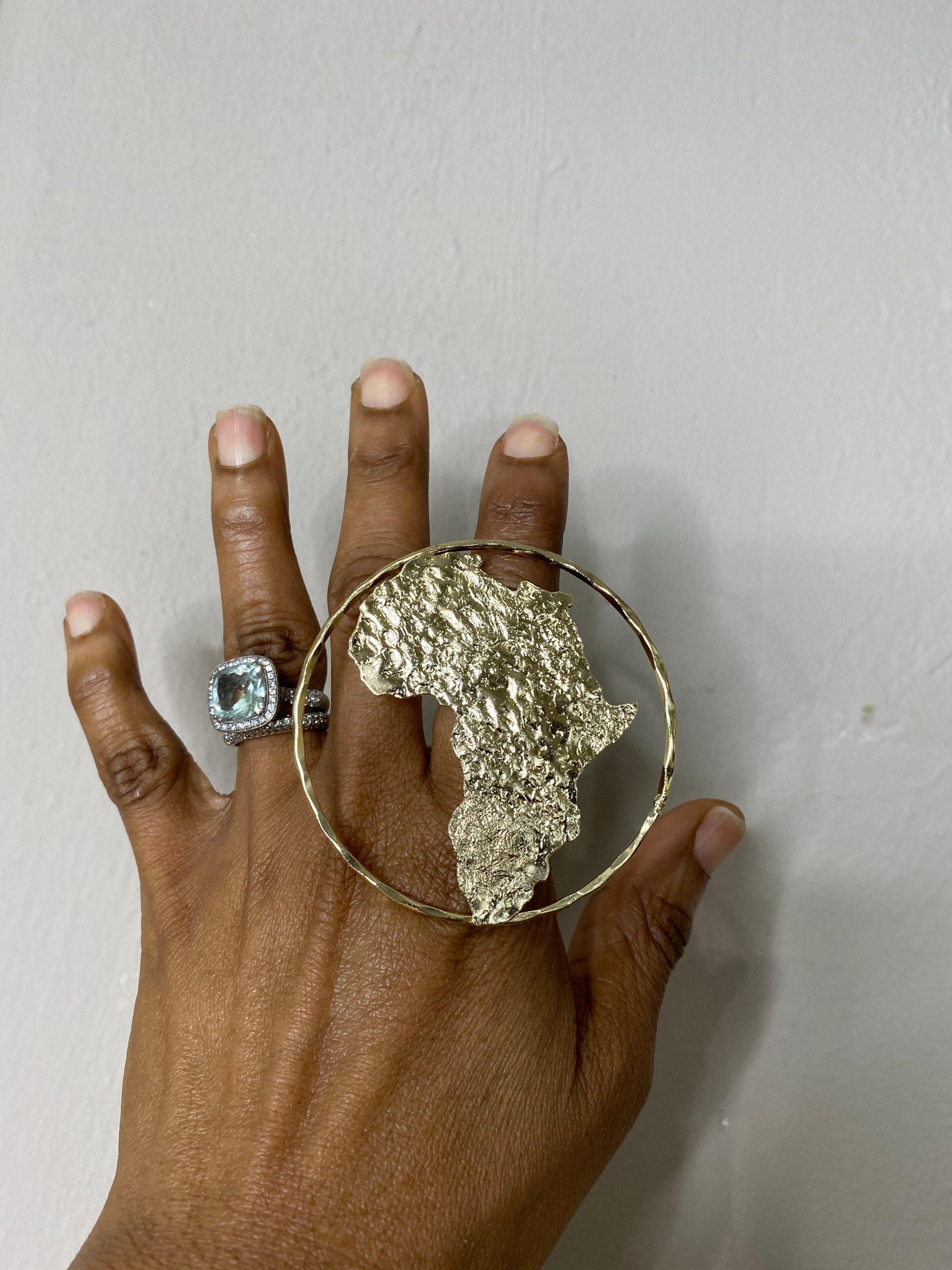 My Africa large Ring Gold plated | Etsy