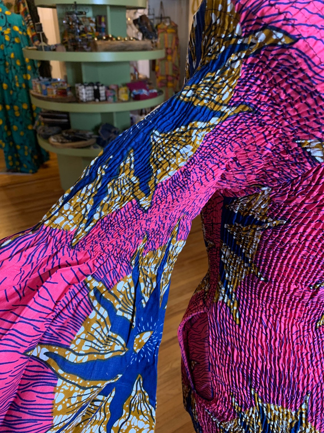 Hot Pink Ankara mermaid stretchy dress. One size fits most up | Etsy