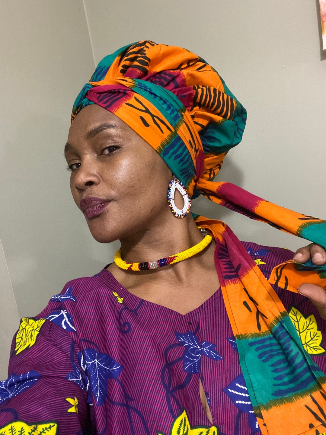 Satin Lined Head Cap & Mask Combo - Etsy