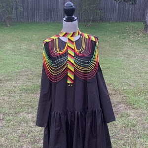 Red Gold and Green Beaded Body Chain | Etsy