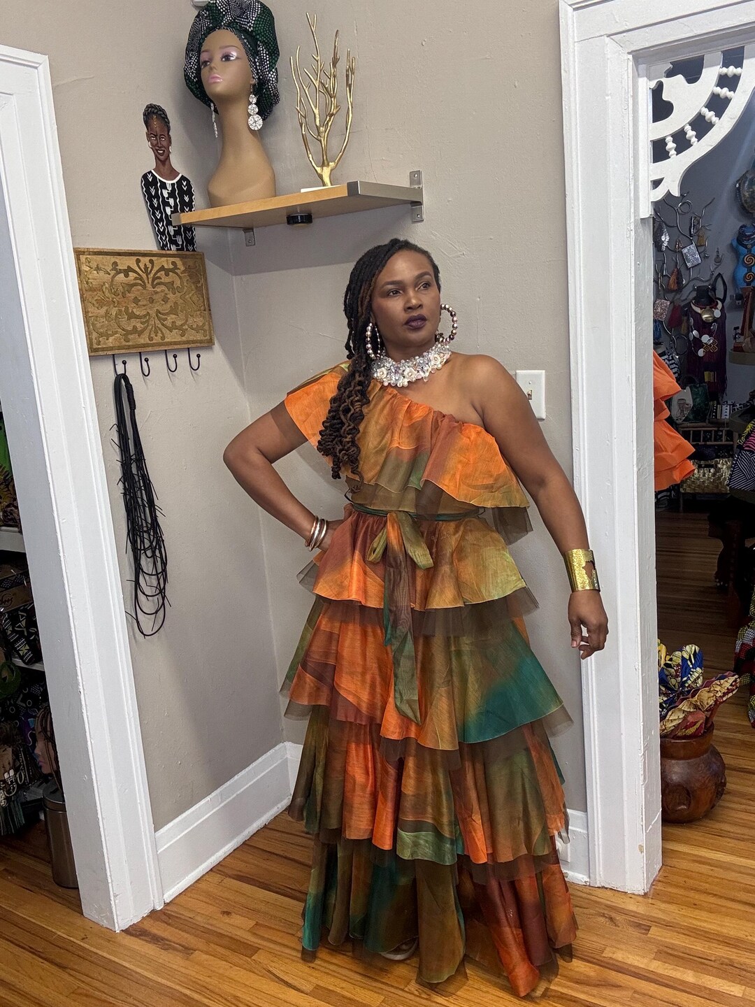 One Shoulder Skirt Set: Layered Tutu Skirt, Stretchy Waist - Etsy