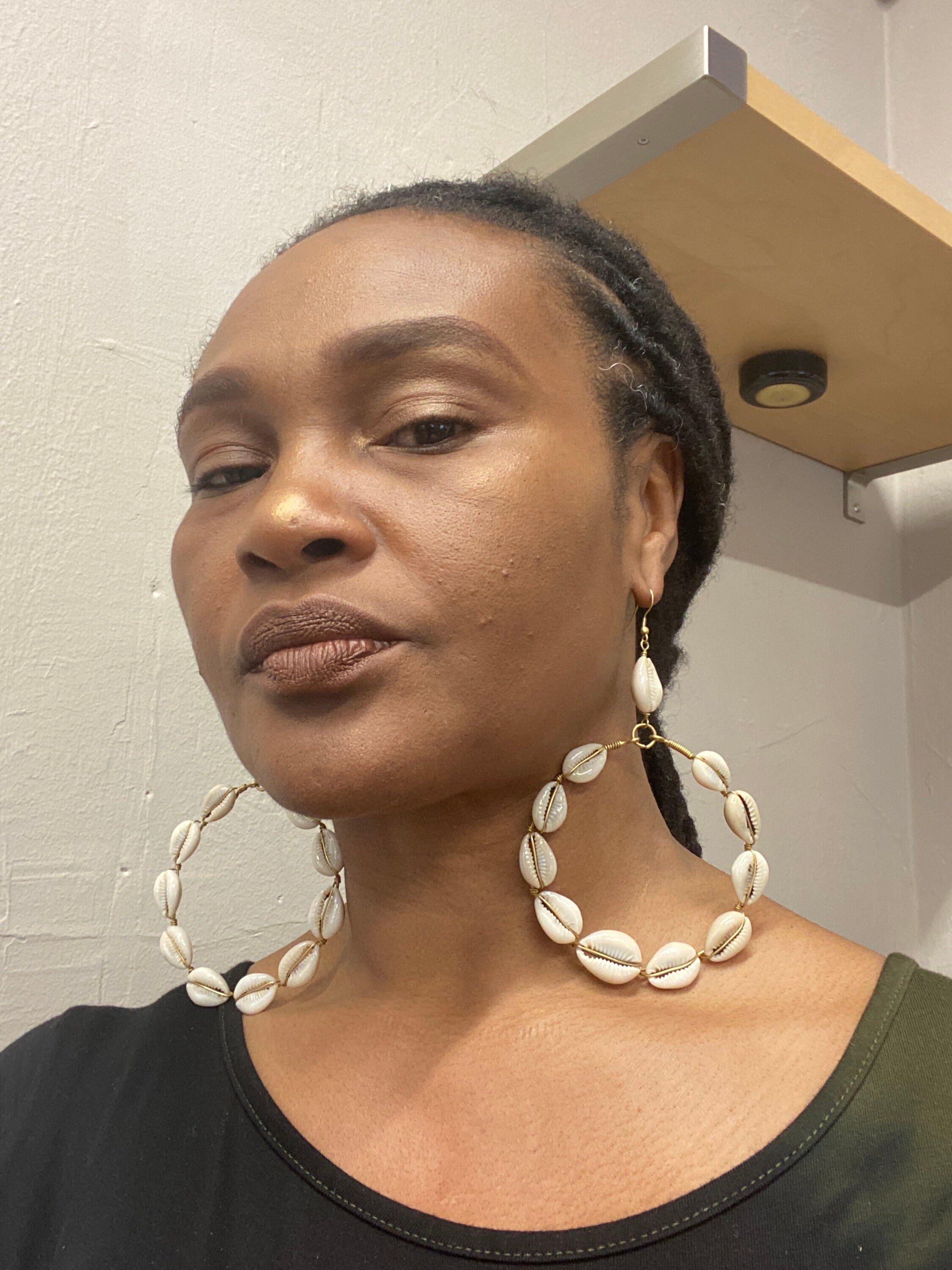 Hoop Earrings cowrie Shells - Etsy