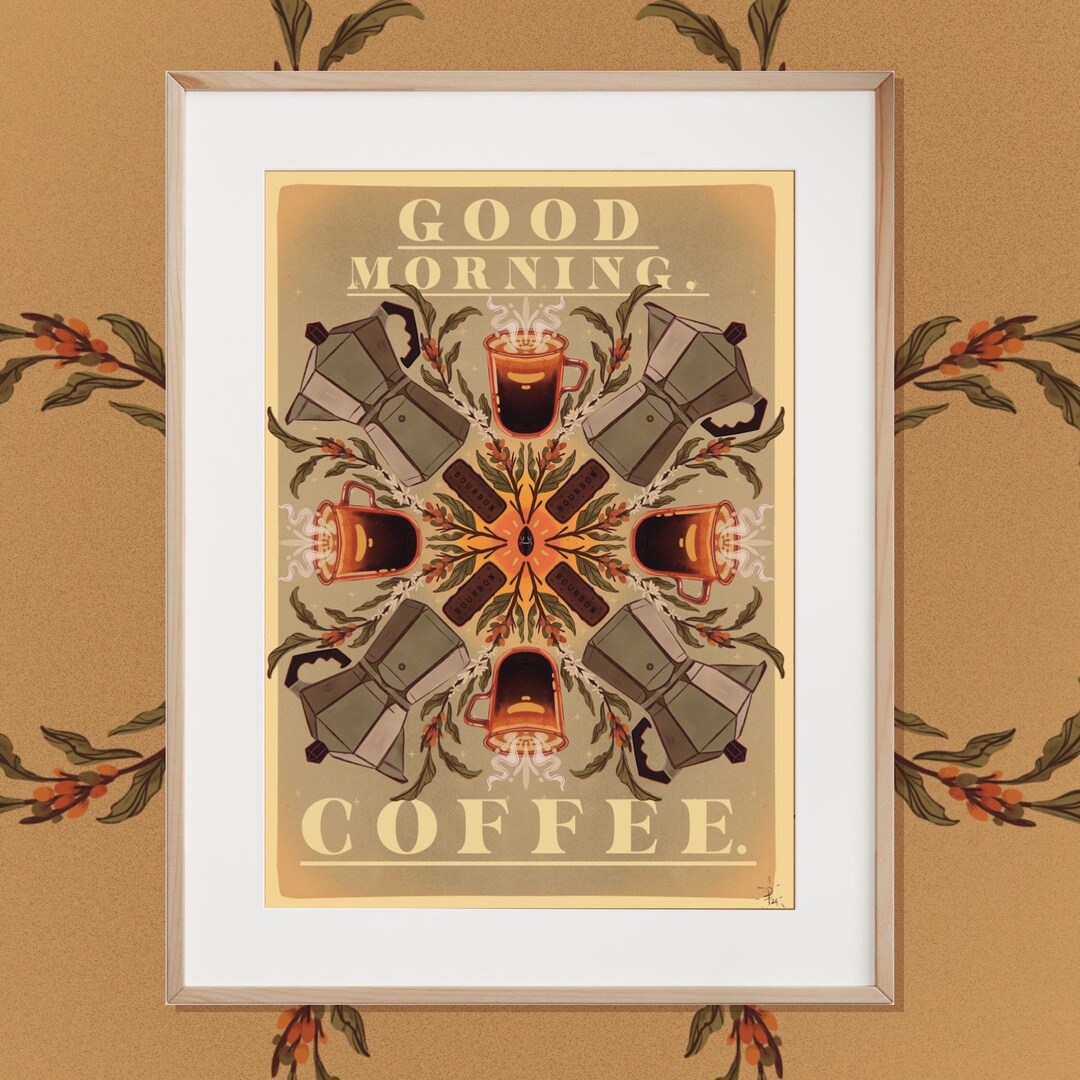 Good Morning Coffee - Light- Coffee Lovers -A3 - Cafe- Kitchen- Print ...