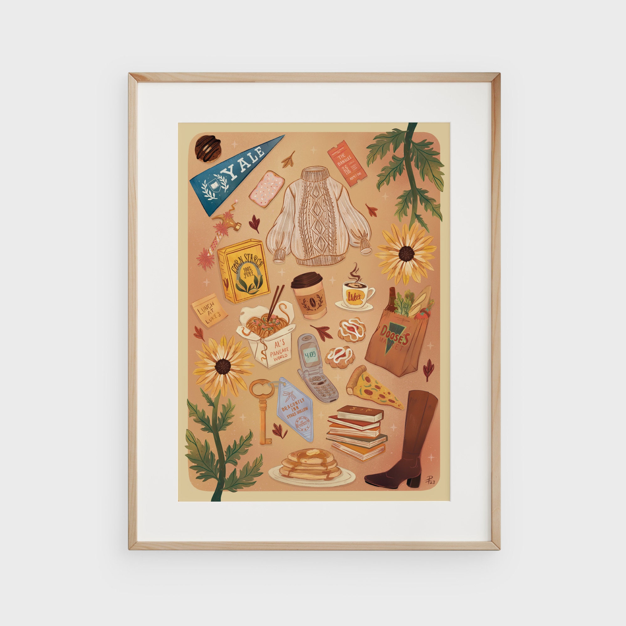 A3 Gilmore Girls Print - Stars Hollow- Illustration- Art Work- Flash ...