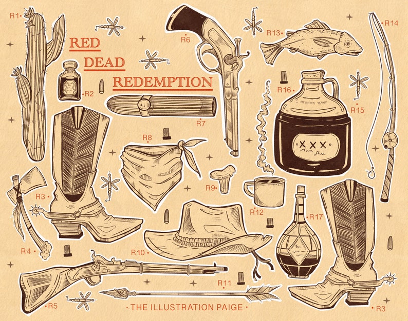 Tattoo Ticket the Last of Us Red Dead Redemption the - Etsy